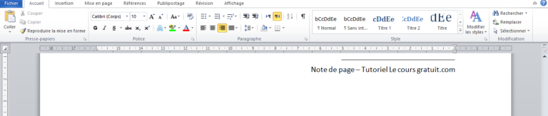 Word: Comment faire des notes de bas de page dans un doc - Le Cours Gratuit