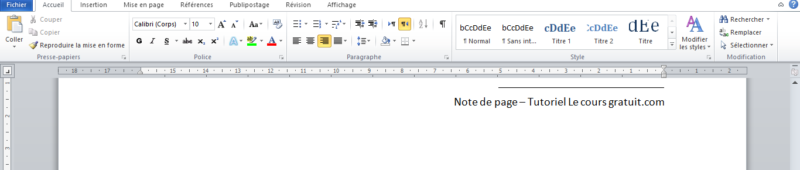 Word: Comment faire des notes de bas de page dans un doc - Le Cours Gratuit