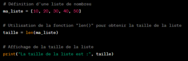 Trouver la longueur d'une liste avec python