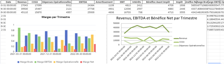 Modèles de tableau de visualisation dans Excel