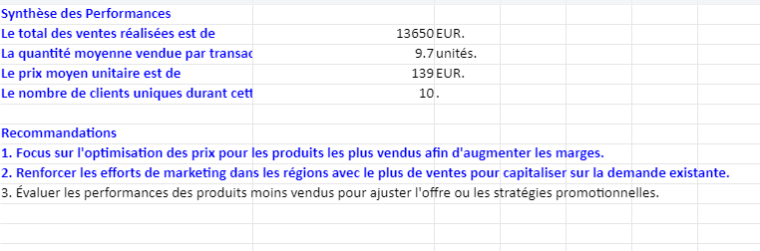 Reporting Commercial : Modèle Excel