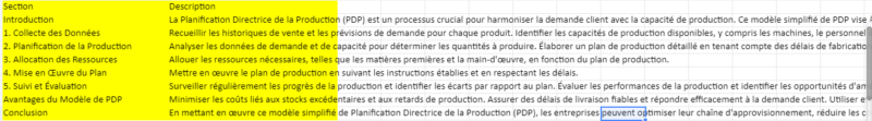 Télécharger un modèle PDP Supply Chain dans Excel