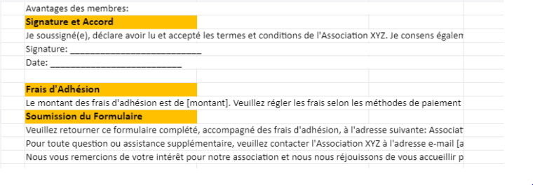 Formulaire d'Adhésion à une Association : Modèle téléchargeable