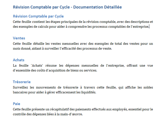 Révision Comptable par Cycle dans la Pratique Modèle Word
