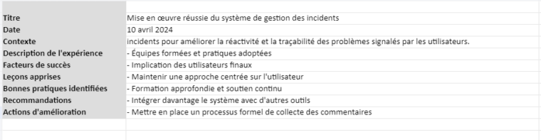 Organiser un Retour d'Expérience : RETEX VS REX