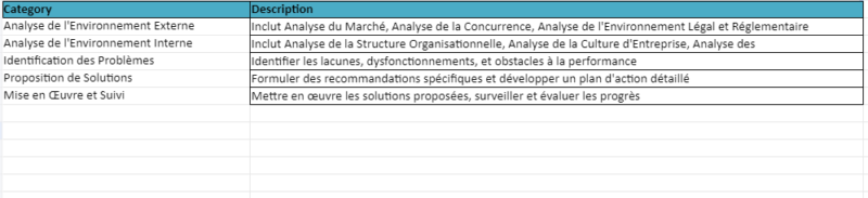 Exemple de Diagnostic Organisationnel dans les Entreprises