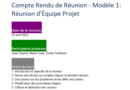 Template de Compte Rendu de Réunion Excel + Word