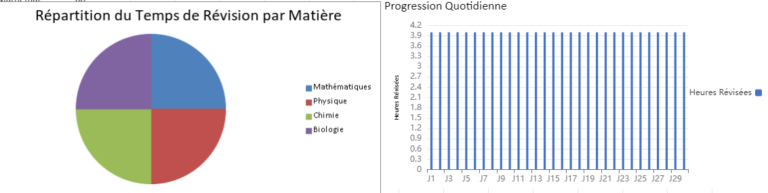 Modèle de Planning de Révision dans Excel