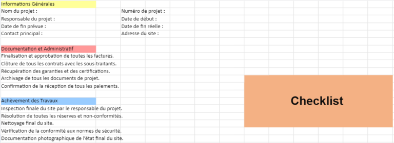 8 Modèles Excel pour la Clôture de Projet