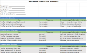 Check-list de Maintenance Préventive : Guide Complet