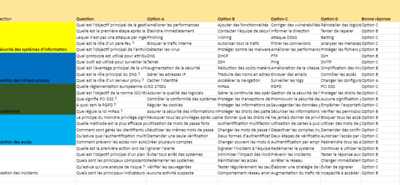 Qcm Audit Informatique : Exemples
