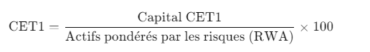 Ratios de Solvabilité Bancaire et le CET1