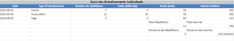 Gestion des Activités Sportives avec des Modèles Excel Avancés