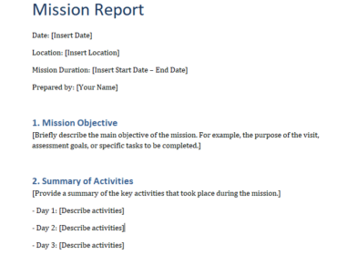 Comment rédiger un rapport de mission + Exemplaire