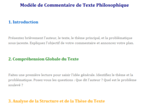 Méthode Commentaire de Texte Philosophique