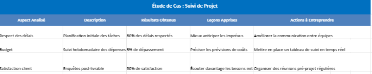 Rédaction d’un Rapport de Mission - Exemple