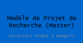 Exemple de Projet de Recherche pour un Master : Modèle PPT
