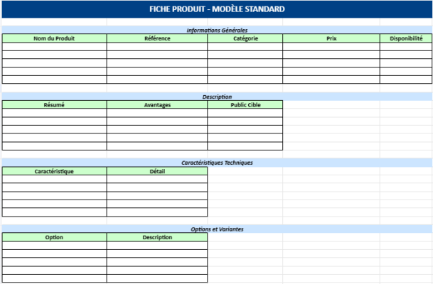 Création d’une Fiche Produit Marketing : Template Imprimable