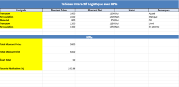 Fiche de Travail Logistique Word et Excel ( Imprimer et Automatisé)