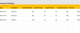 Inventaire Périodique vs Inventaire Permanent : Fichiers Excel