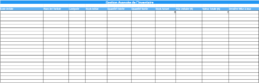 Gestion de l'Inventaire dans Excel : Modèle Automatisé