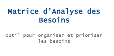 L’analyse des besoins d’un projet : Modèle Excel et PPT