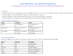 20 Exercices sur les Verbes Pronominaux (Avec Corrections)