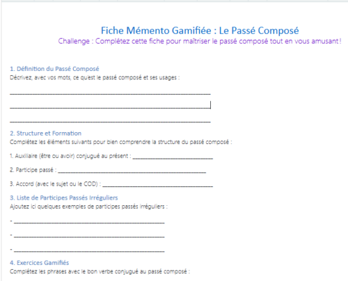 35 Exercices sur le Passé Composé (Avec Corrections)