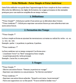 15 Exercices Corrigés : Futur Simple et Futur Antérieur