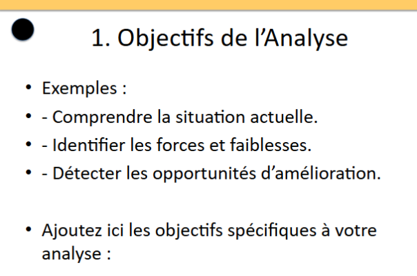 L’analyse de l’existant : Utilisation d'un Modèle PowerPoint