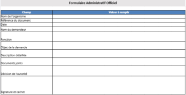 Création et de Structuration d’un Document Administratif