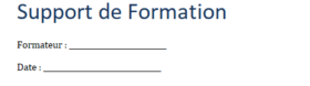 Modèle de Support de Formation : Canevas à Suivre, Outils