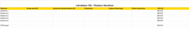 TRS en Production : Calculateur Excel