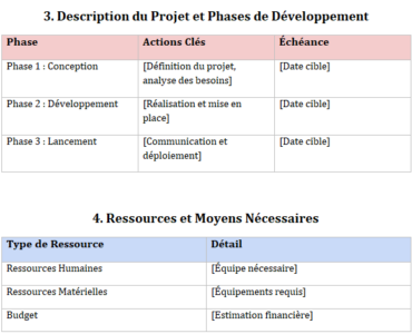 Modèle de Présentation de Projet Structuré et Impactant