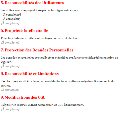 Conditions Générales d’Utilisation (CGU) : Définition, et Rédaction