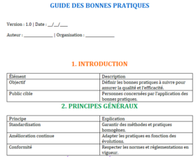 Le Guide de Bonne Pratique : Définition, Concept, Rôle et Modèle