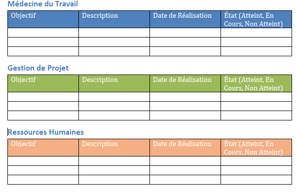 Exemples d’Objectifs Professionnels : Canevas Word