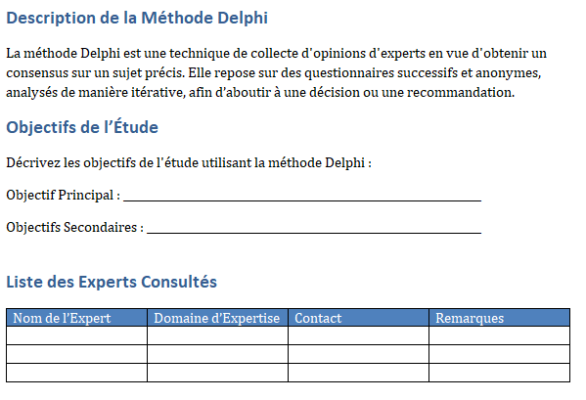 Méthode Delphi : Fiche Technique, Définition, Processus