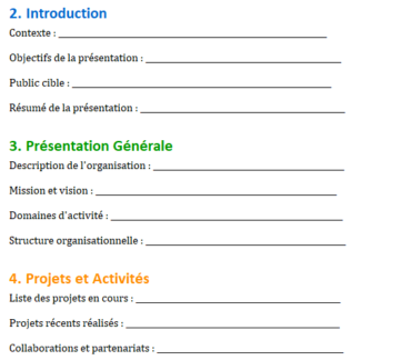 Modèle de Présentation Professionnelle : Modèle Word et PPT