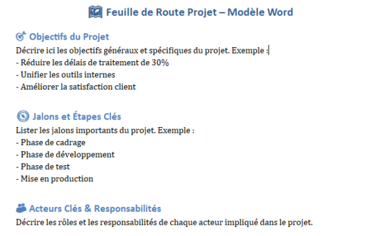 Feuille de Route Projet : Définition, Contexte, Exemples et Modèles