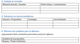 Note Stratégique : méthodologie de rédaction - canevas à remplir