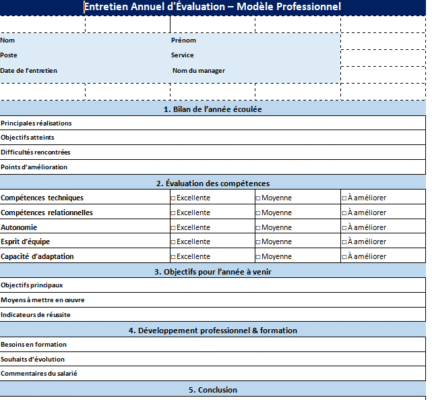 Télécharger trame d’évaluation entretien individuel
