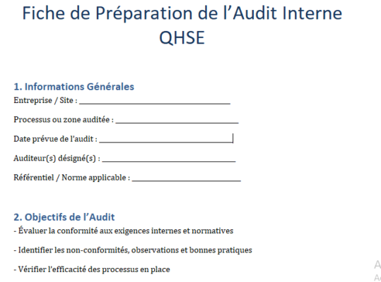 Audit Interne – Étapes, Checklist, Modèle de Rapport,