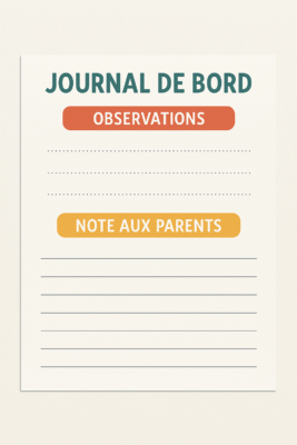 Modèles de journal de bord de l'enfant à imprimer + Rédaction