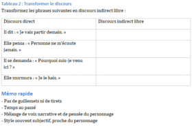 Exercices Corrigés sur le Discours Indirect Libre + Fiche Méthode