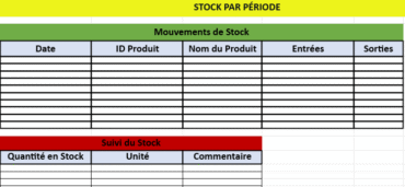 Modèle Excel de Fiche d’inventaire de stock à Imprimer