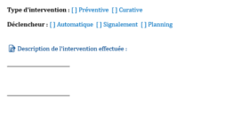 Modèle Excel et Word de rapport d’intervention maintenance