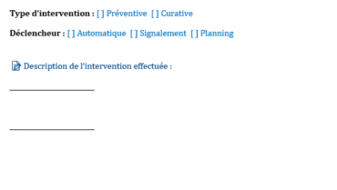 Modèle Excel et Word de rapport d’intervention maintenance