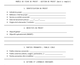La fiche de projet dans Word : comment la rendre complète