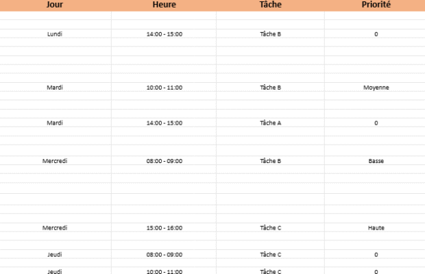 Faire un planning de travail efficace : la méthode complet + Modèle